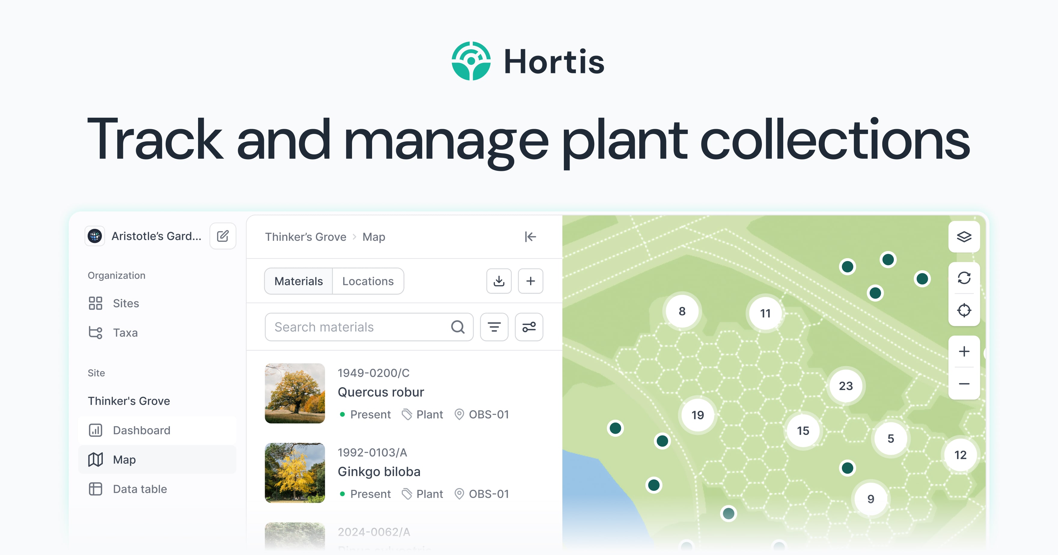 Hortis – Track and manage plant collections